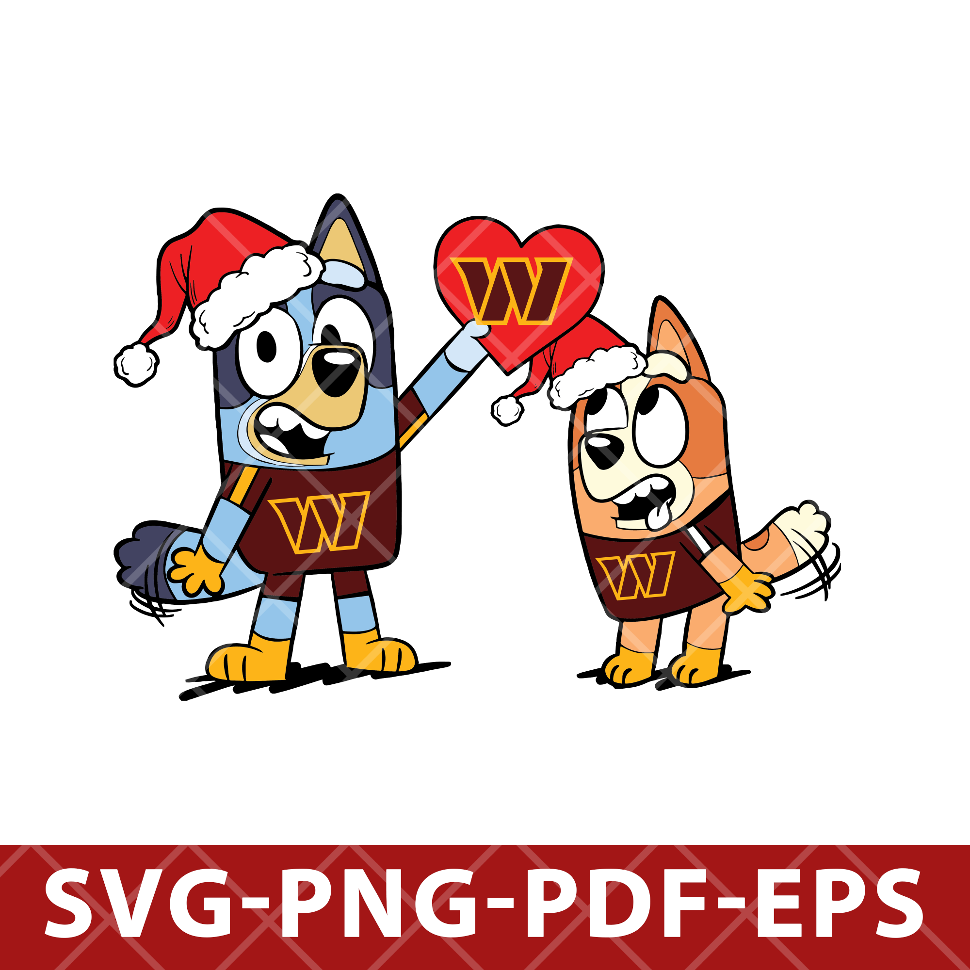Washington Football Team_bluey-005,Bluey christmas,SVG,DXF,E | Inspire ...