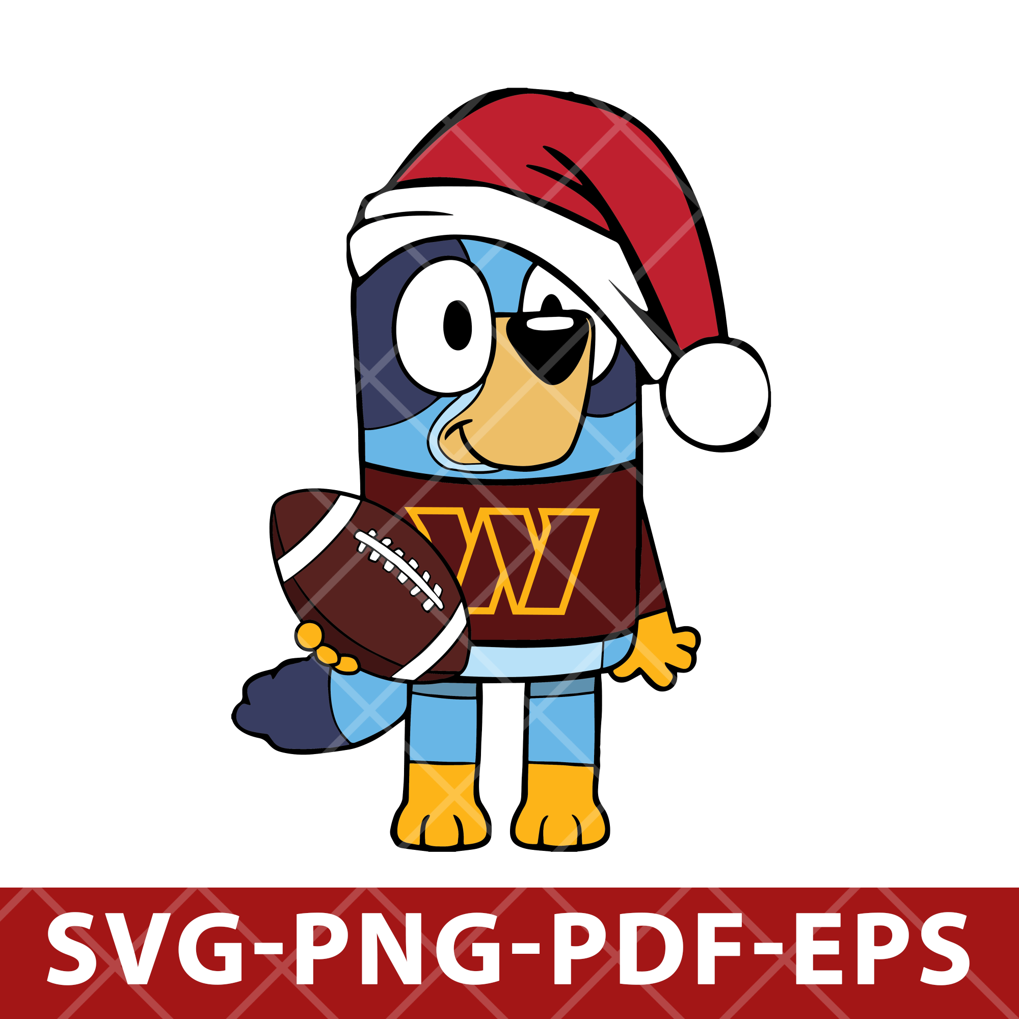 Washington Football Team_bluey-008,Bluey christmas,SVG,DXF,E | Inspire ...
