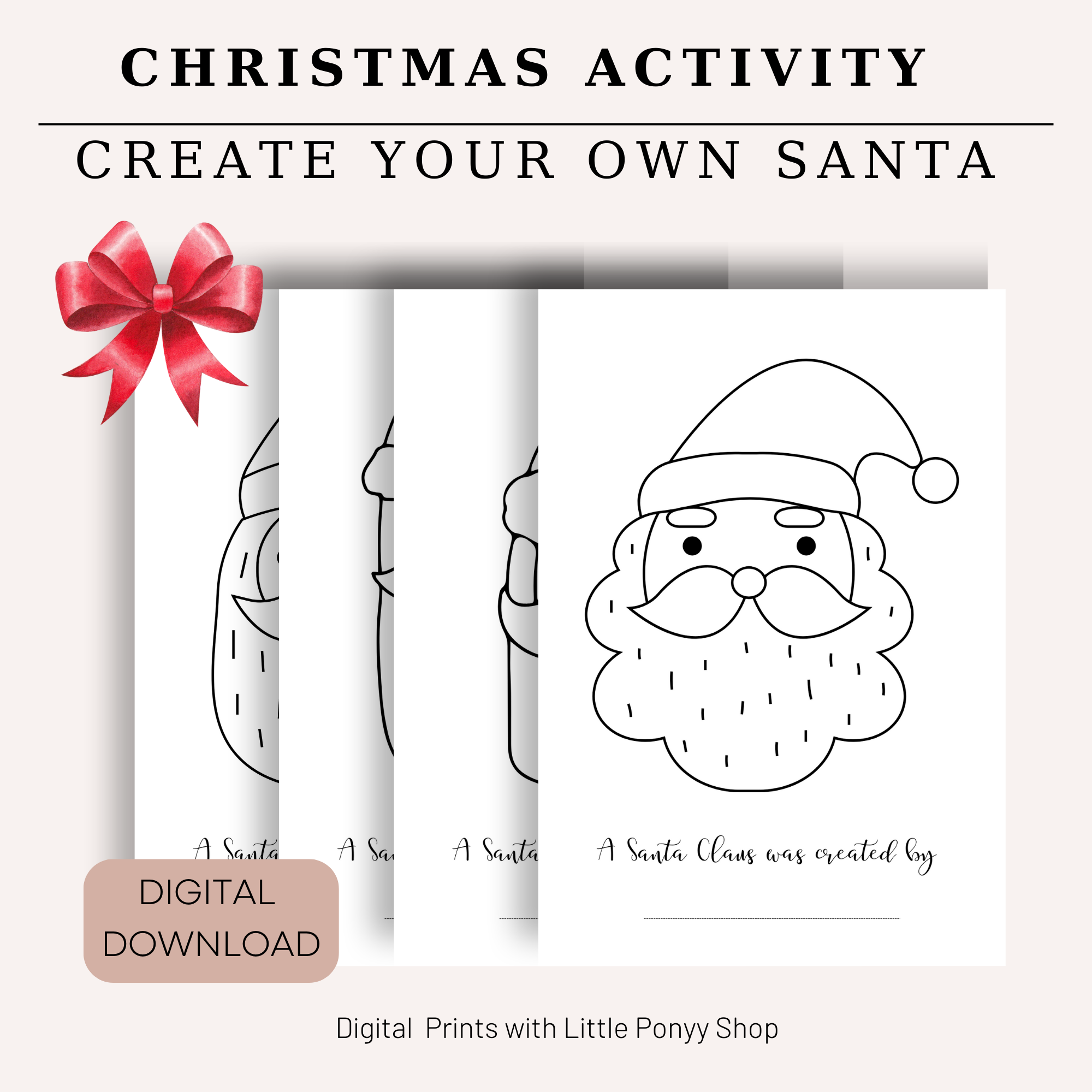 Christmas Activity Create Your Own Santa Preschool Christmas | Inspire ...