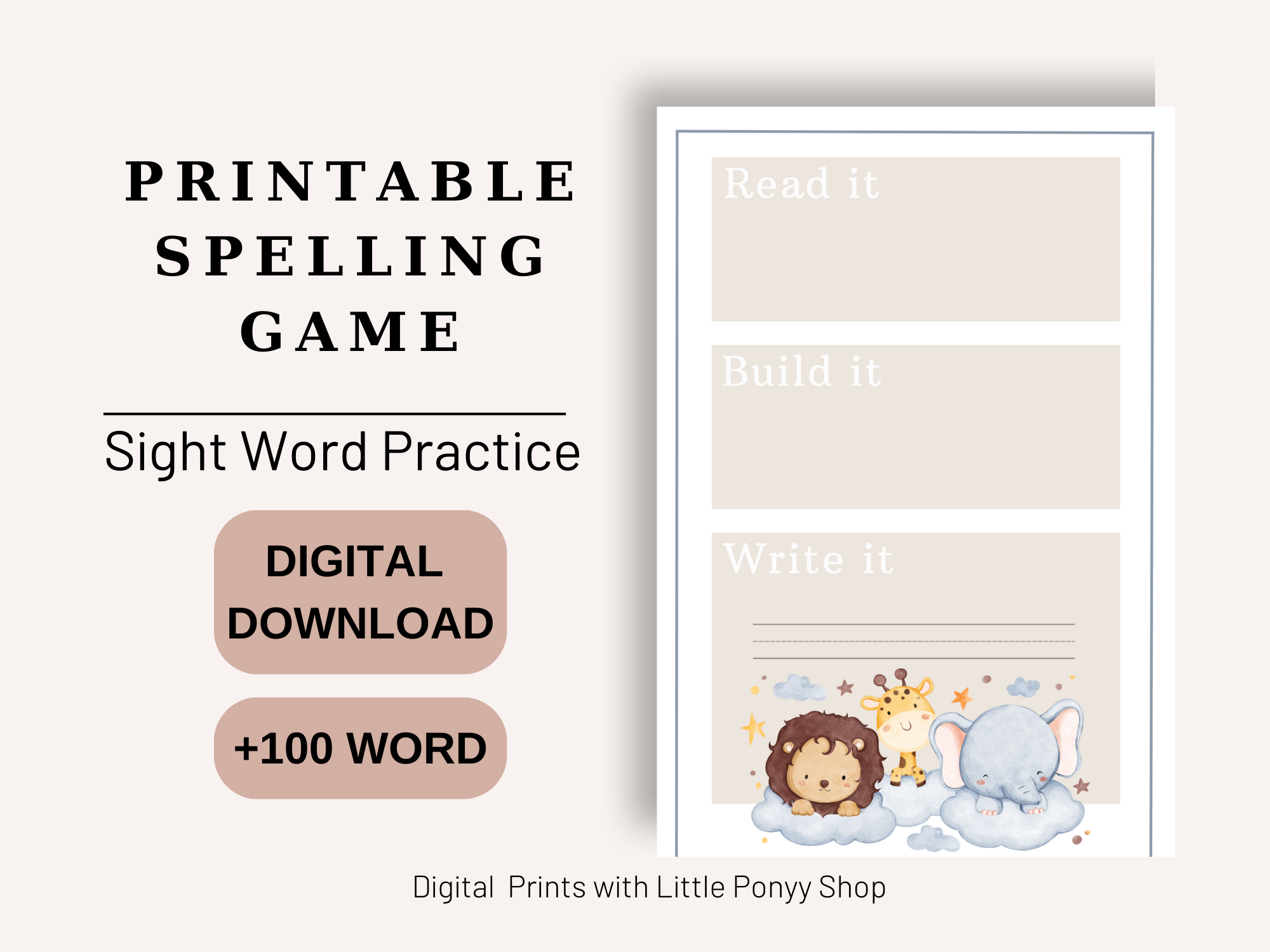 Printable Sight Word Worksheets Kindergarten-1st Grade Readi | Inspire ...