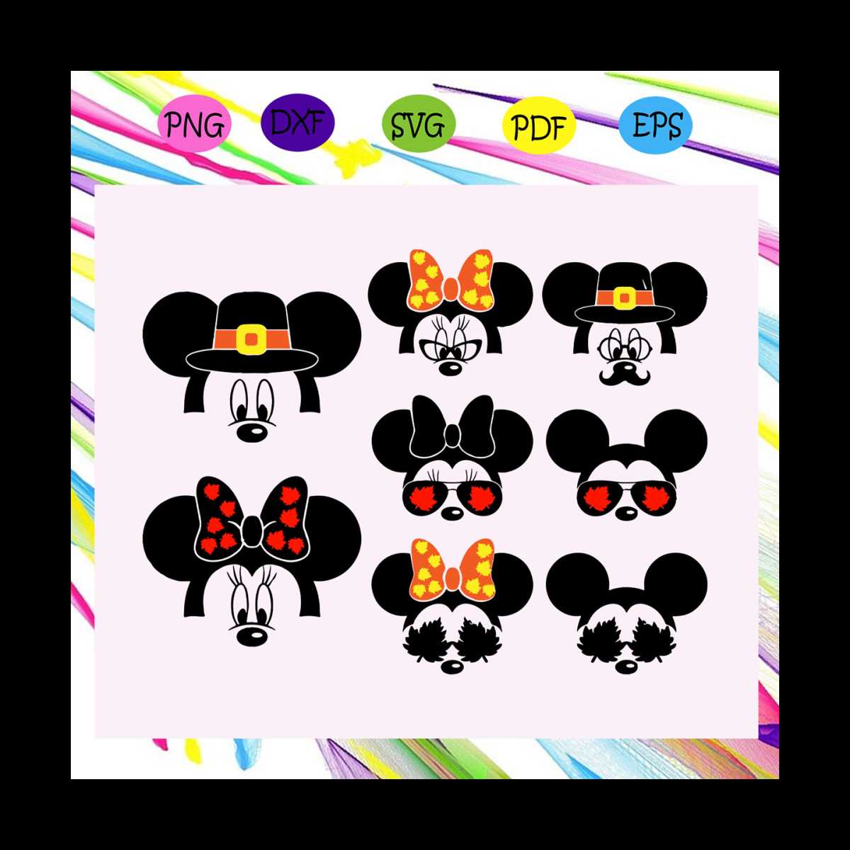 Mickey mouse glasses head face bundle svg, Mickey svg, micke | Inspire ...