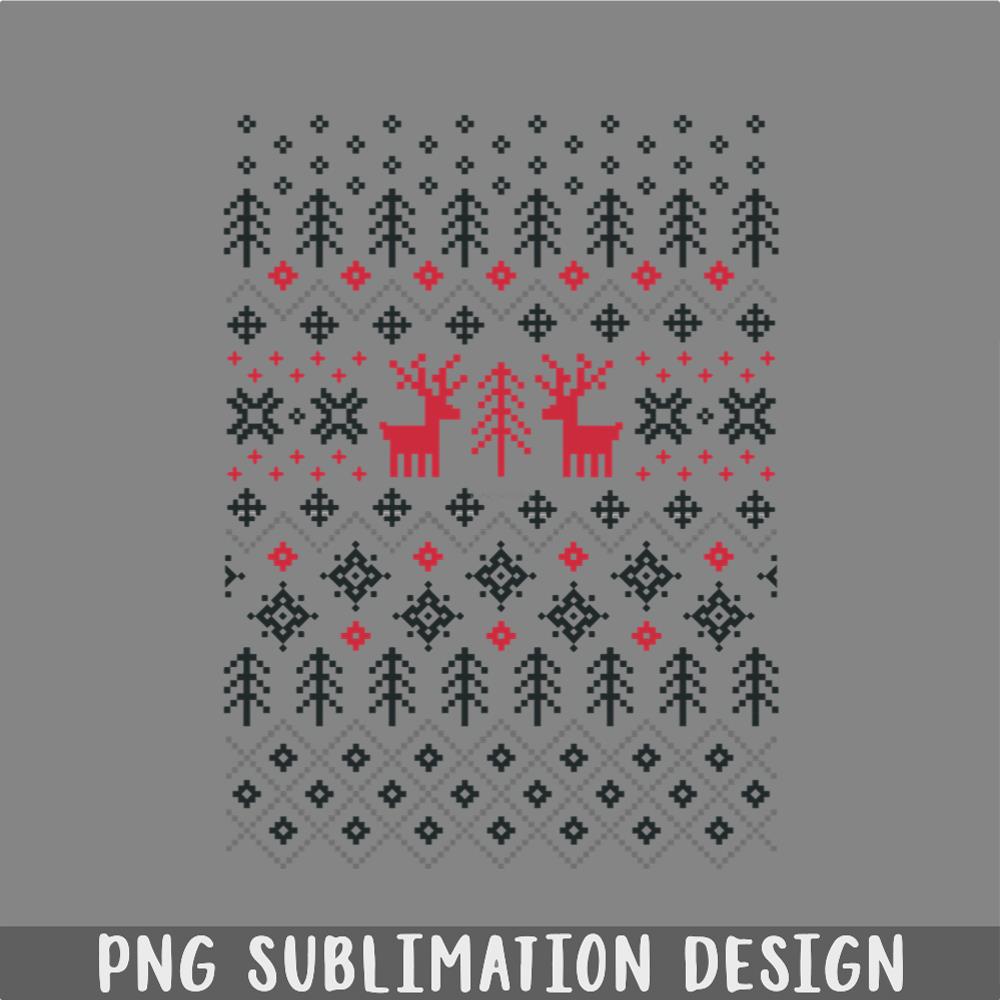 Holiday Sweater Pattern PNG, Christmas PNG | Inspire Uplift