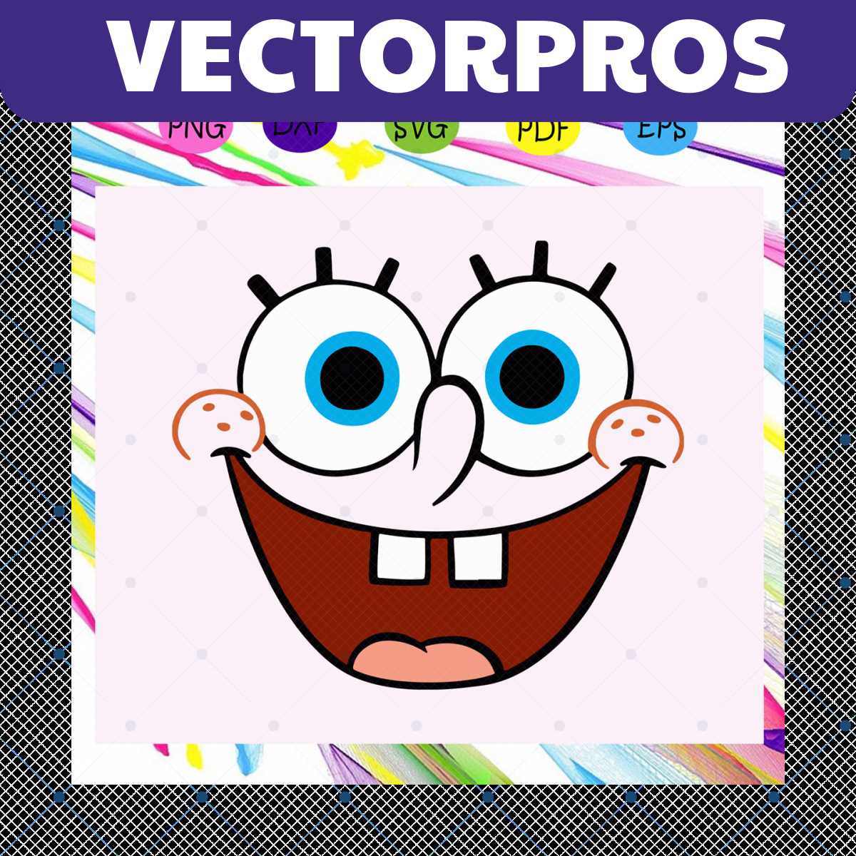 Spongebob squarepants large smiling face, spongebob svg, spo | Inspire ...
