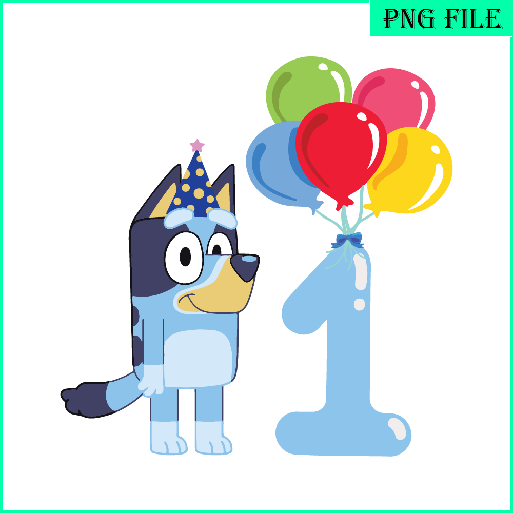 Bluey birthday 1 svg | Inspire Uplift