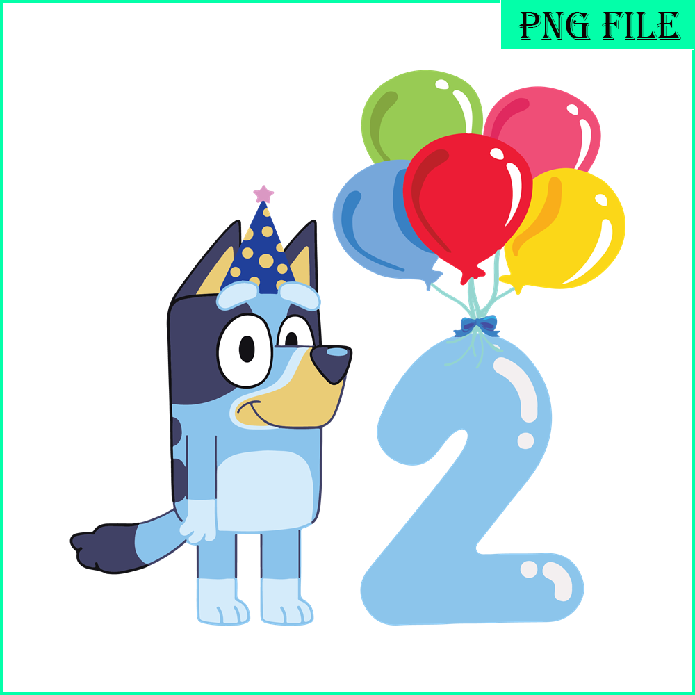 Bluey birthday 2 svg | Inspire Uplift