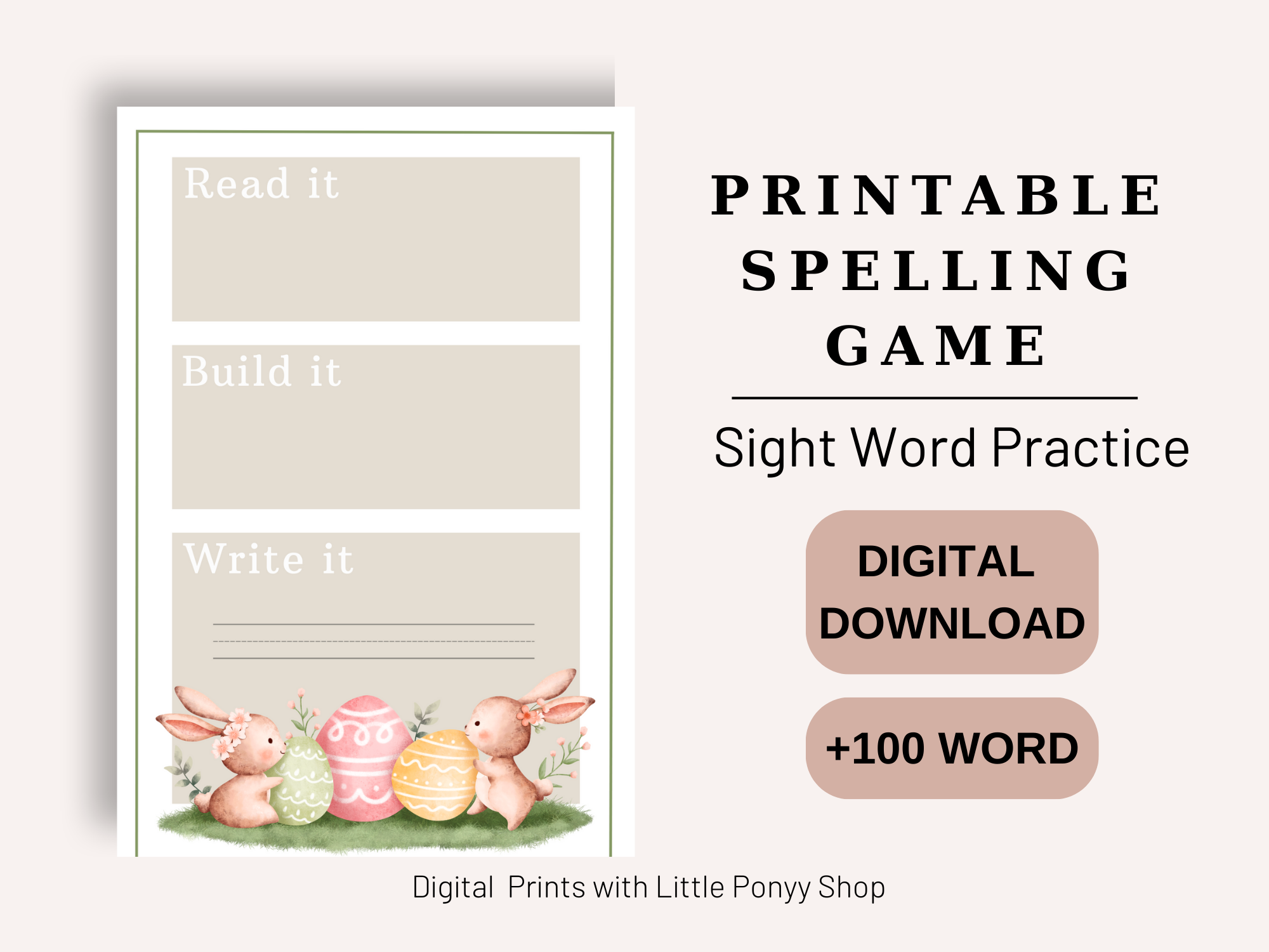 Sight Word Practice, Printable Spelling Game, Kindergarten S | Inspire ...