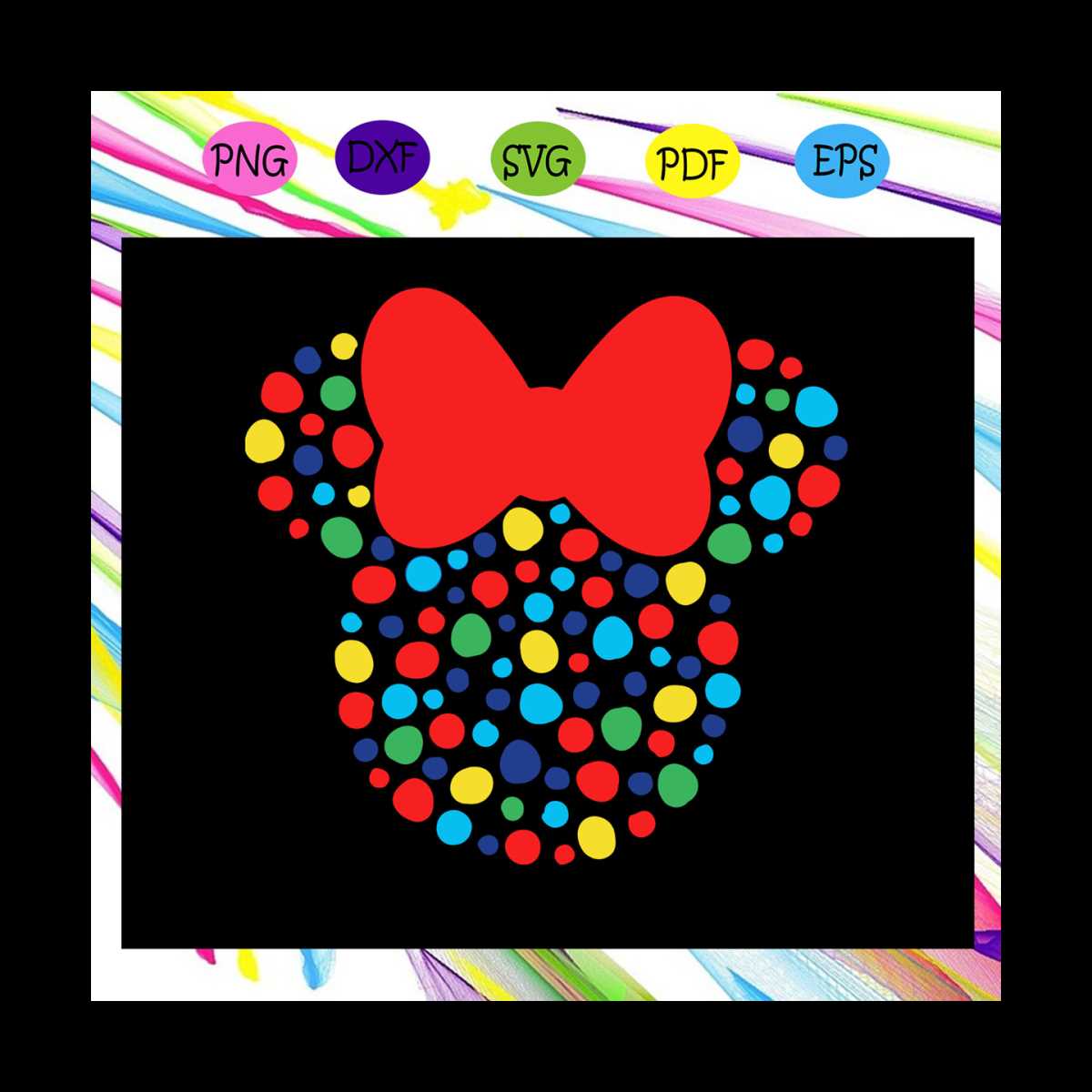 Minnie shaped dot, minnie svg, minnie lover svg, minnie love - Inspire ...