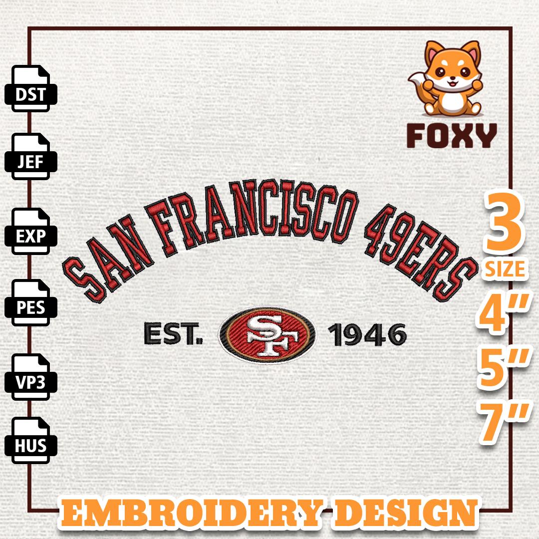NFL San Francisco 49ers, NFL Logo Embroidery Design, NFL Tea - Inspire ...