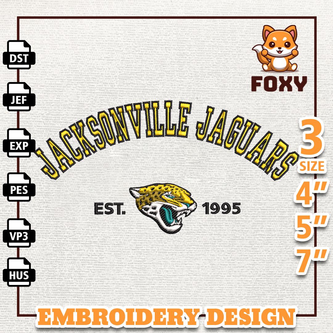 NFL Jacksonville Jaguar, NFL Logo Embroidery Design, NFL Tea - Inspire ...