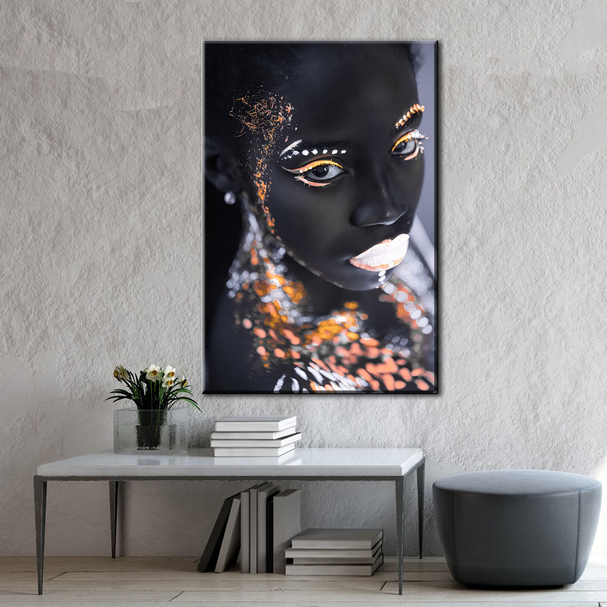 Portrait of African Woman, Colorful Abstract Art, Make up Fa | Inspire ...