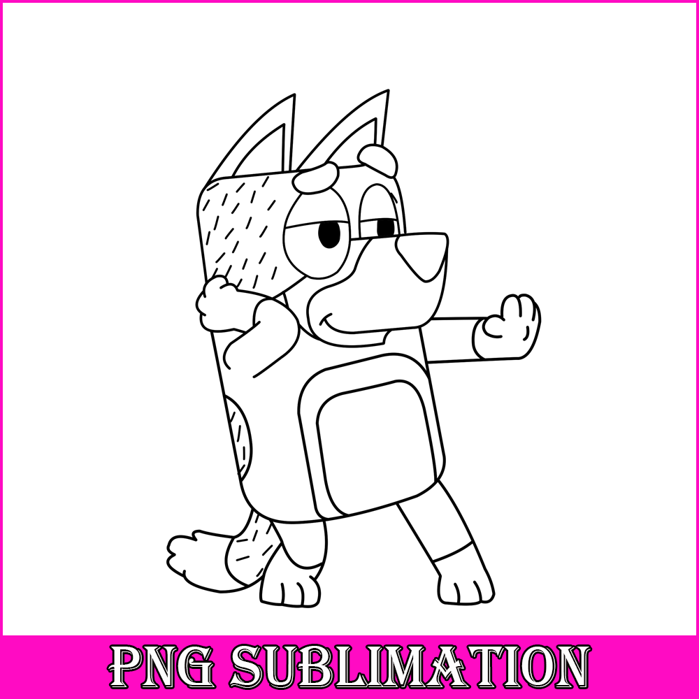 Bandit Line PNG Bandit Heeler PNG Bluey Character PNG | Inspire Uplift