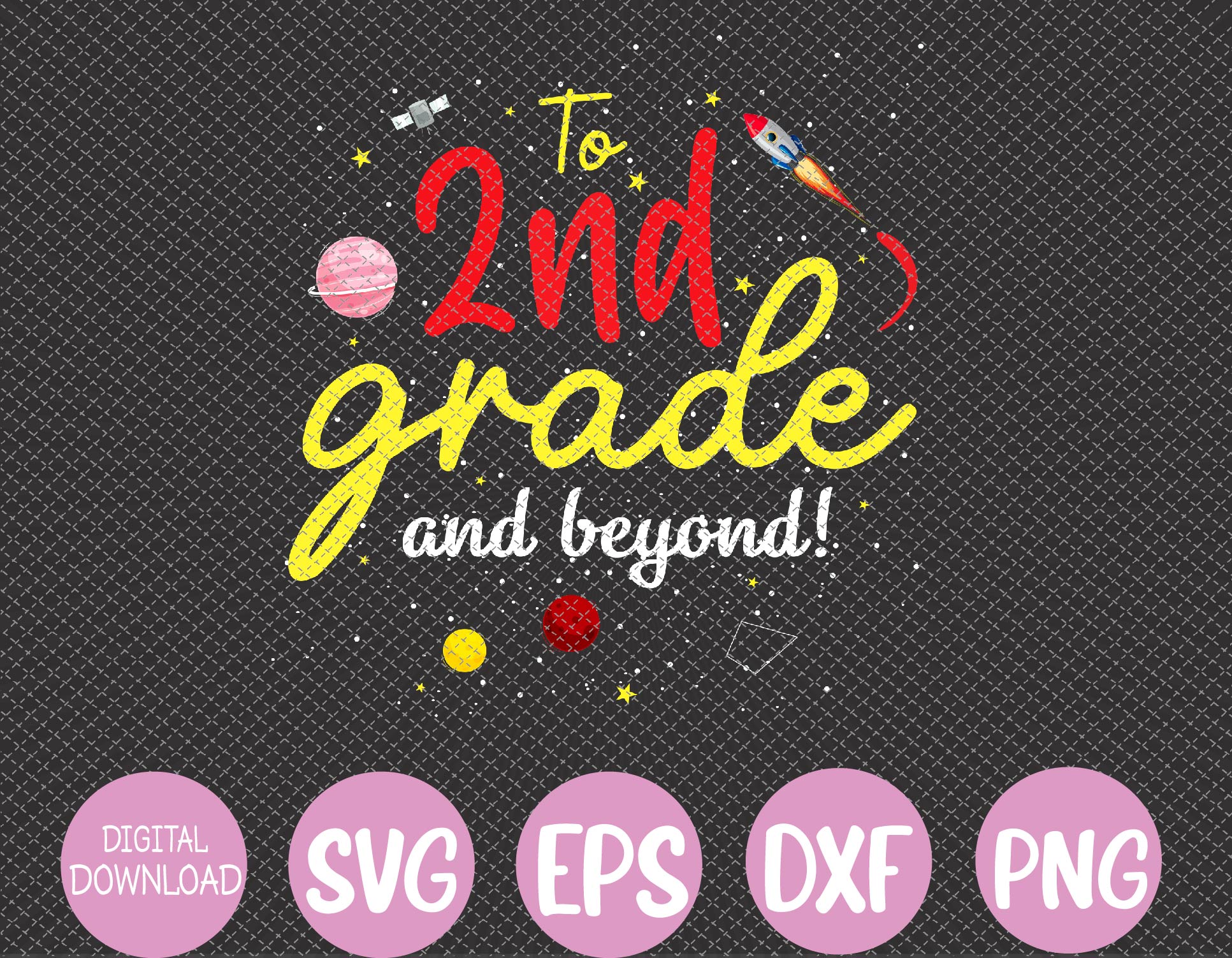 Back to School Second Grade Boy Girl Space 2nd Grade Teacher | Inspire ...