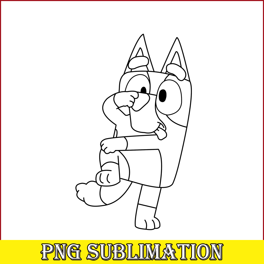 Bluey 1 Line PNG Bluey Characters PNG Bluey Family PNG - Inspire Uplift