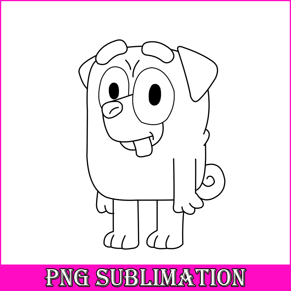 Buddy Line PNG Cute Buddy PNG Bluey Character PNG - Inspire Uplift