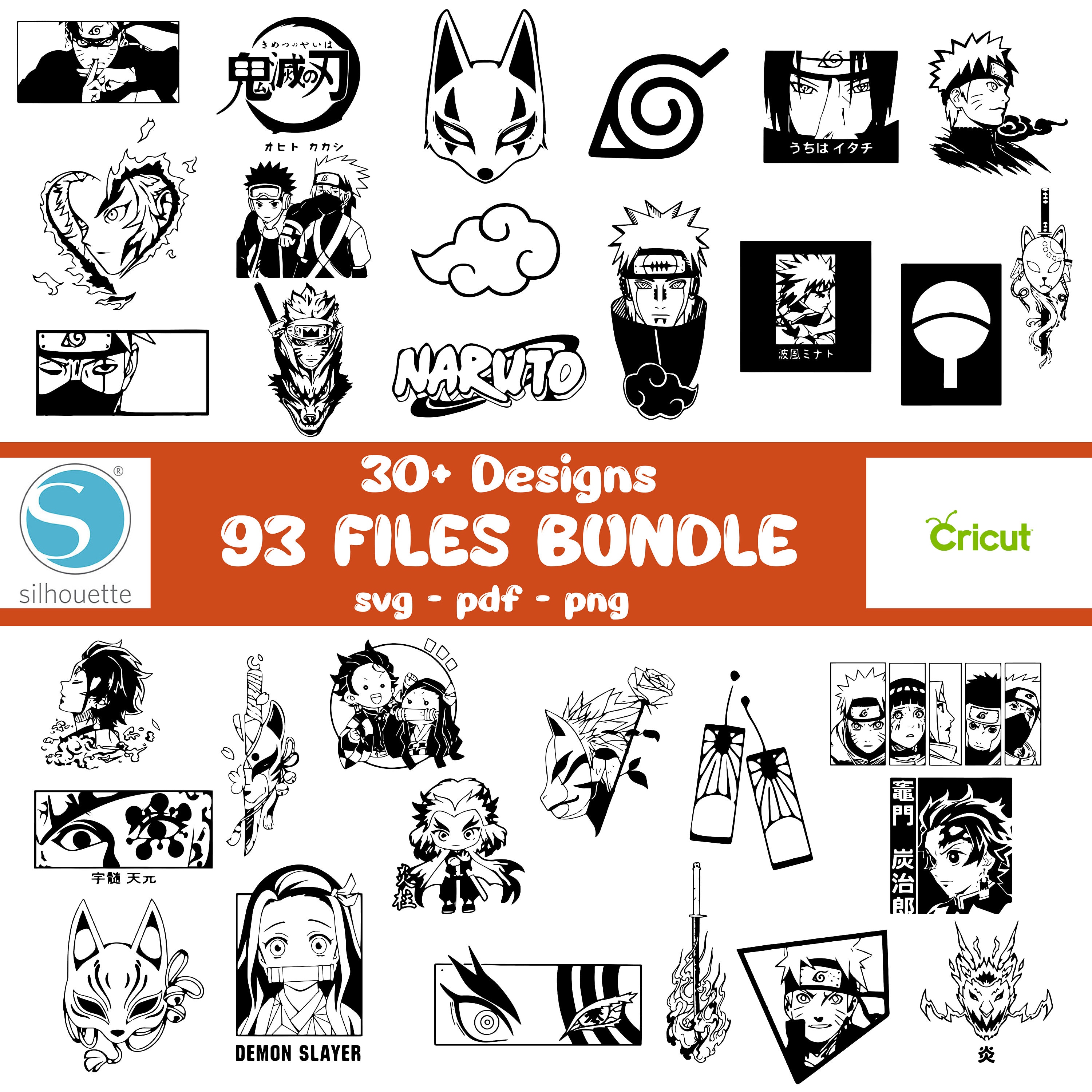 Anime bundle SVG, Anime and manga png, Manga bundle Svg, Ani - Inspire ...