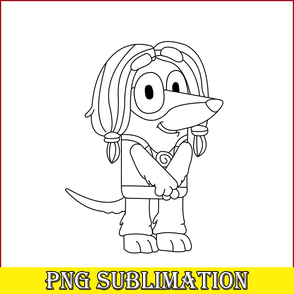 Indy Line PNG Indy Bluey PNG Bluey Characters PNG | Inspire Uplift