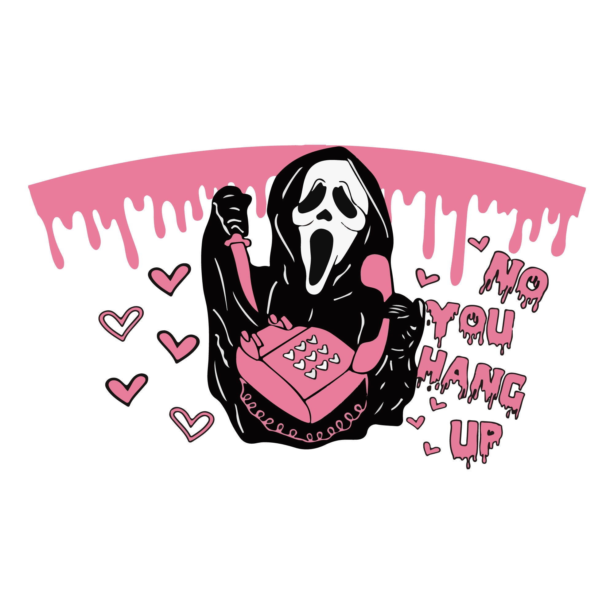 Scream Ghostface No You Hang Up PNG, Vintage Ghost calling H - Inspire ...