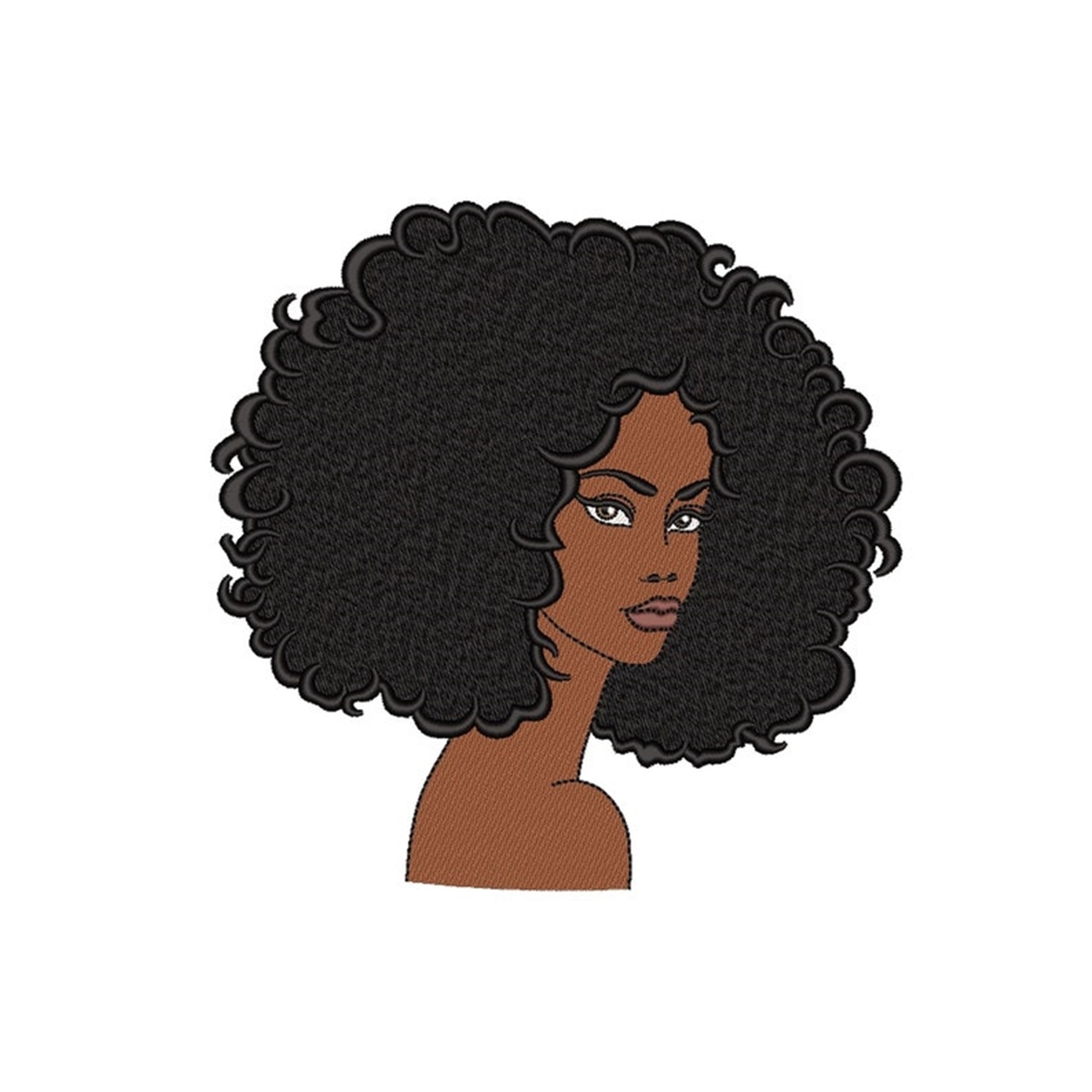African Woman Embroidery Design, 3 sizes, Instant Download | Inspire Uplift