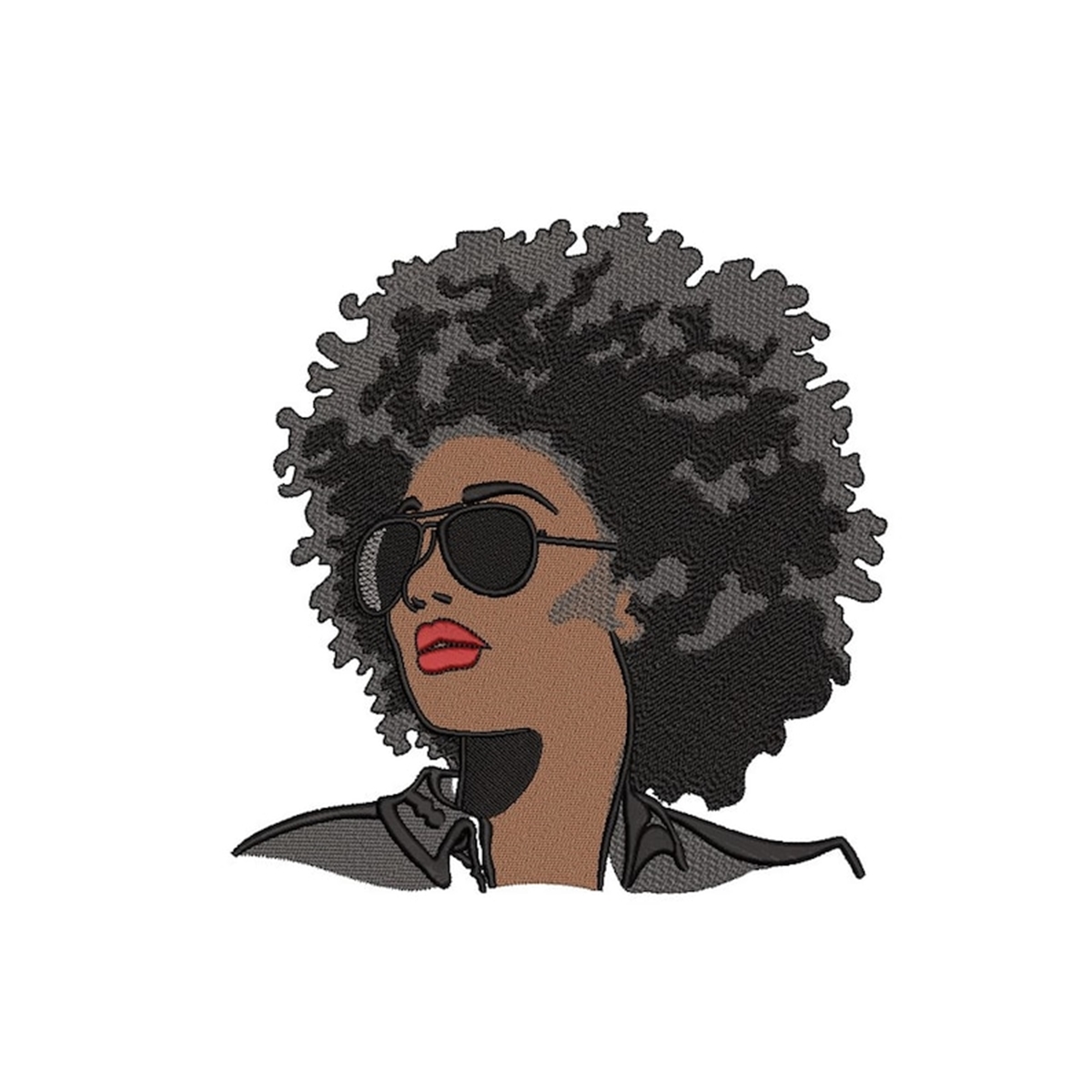 African Woman Embroidery Design, 4 sizes, Instant Download | Inspire Uplift