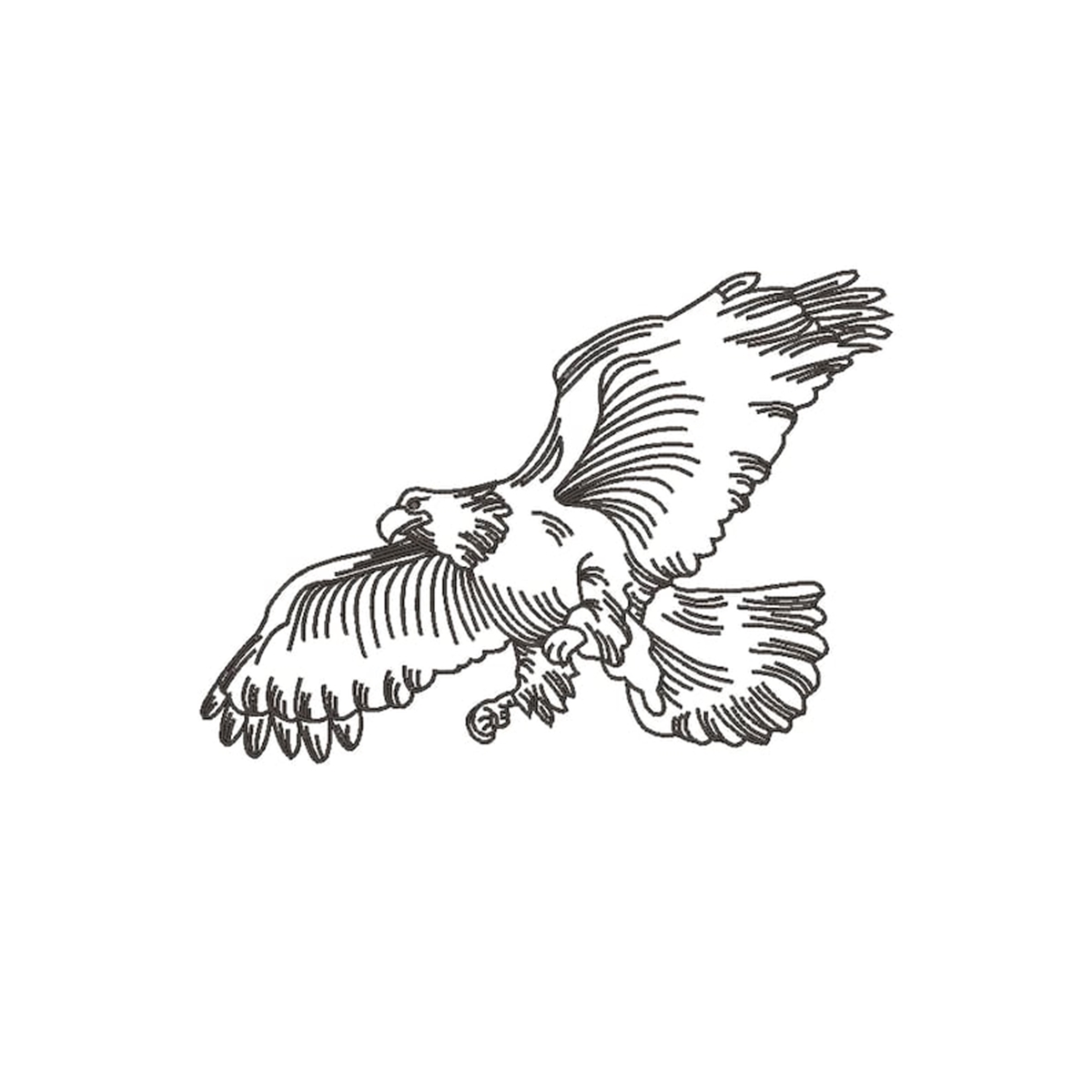 Eagle Machine Embroidery Design, Flying Eagle Embroidery Des | Inspire ...