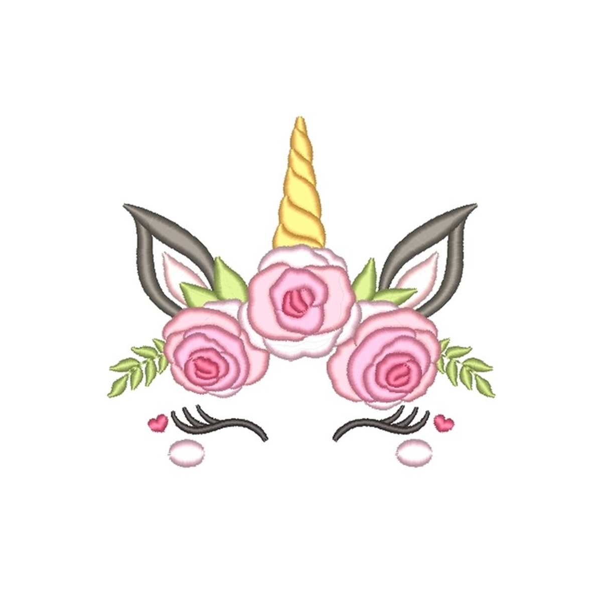 Floral Unicorn Embroidery Design, 3 sizes, Instant Download | Inspire ...