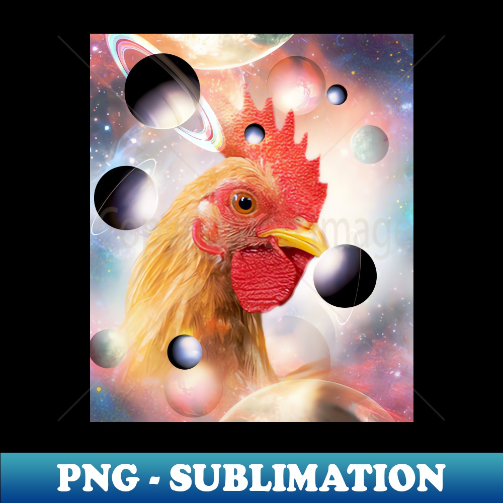 Cosmic Space Galaxy Chicken Face - PNG Transparent Digital D - Inspire ...