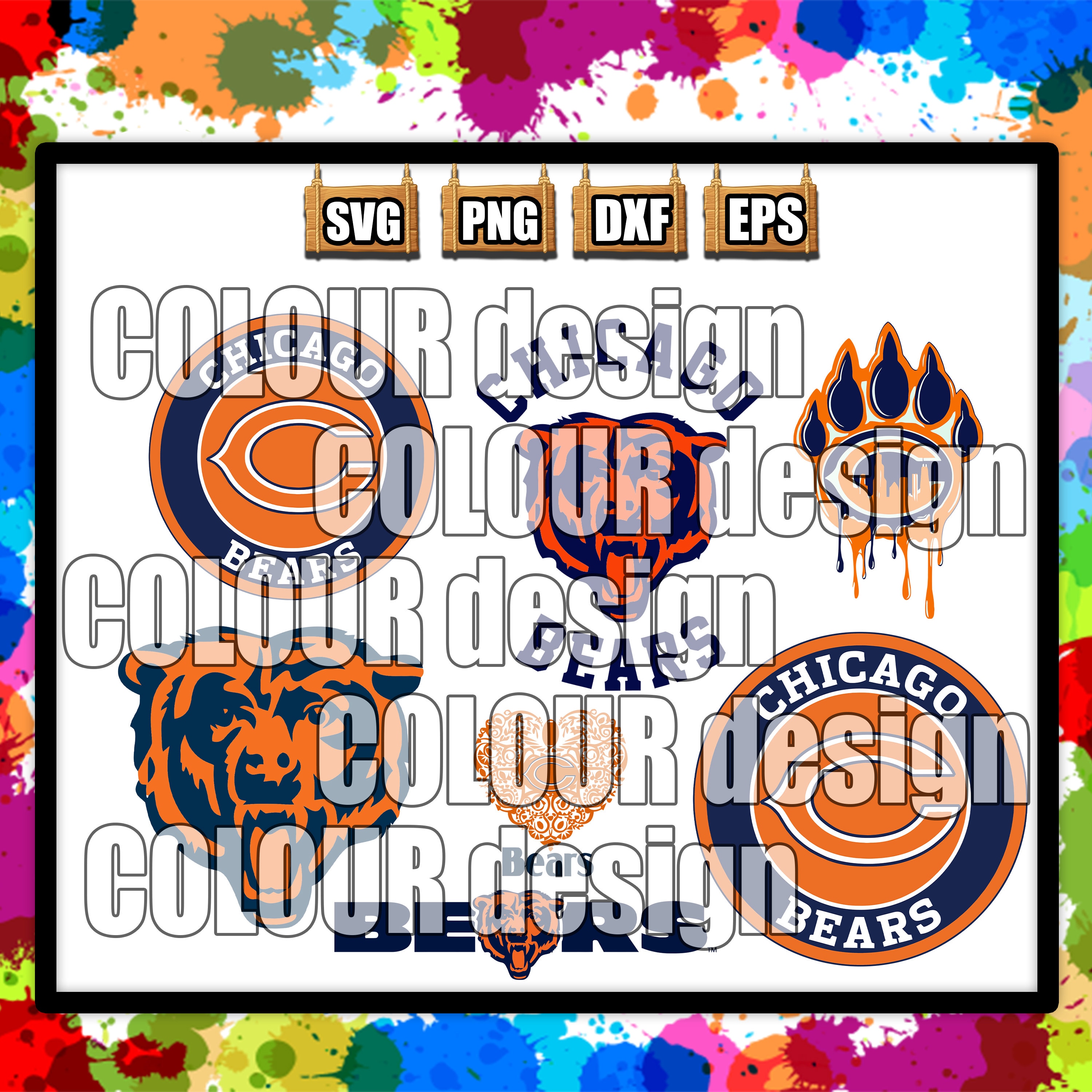 Chicago Bearss Football SVG PNG Bundle, svg Sports files, Sv | Inspire ...