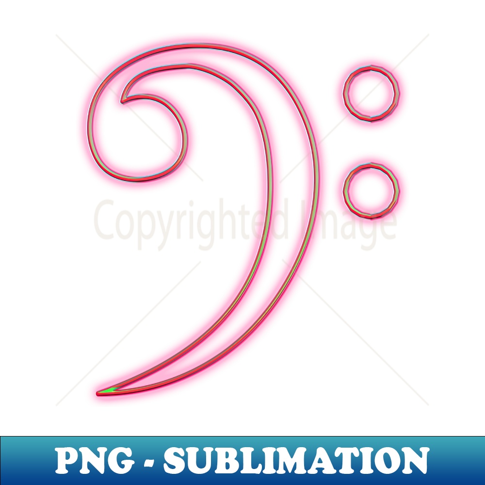 Bass Clef Funky Hollow - Sublimation-Ready PNG File - Transf | Inspire ...