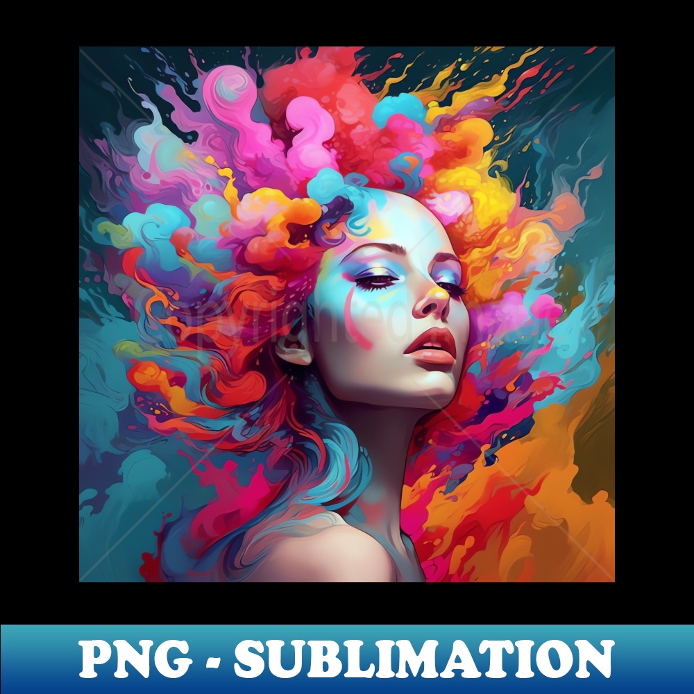 Colorful Beauty - Vibrant Design of a Beautiful Girl - Digit | Inspire ...