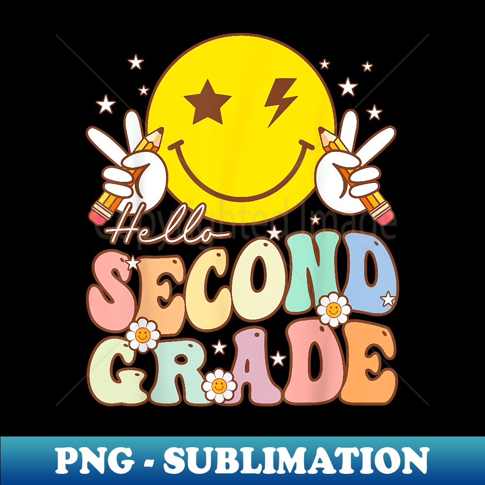 Hello Second Grade Funny Smile Face 2nd Grade Back To School | Inspire ...