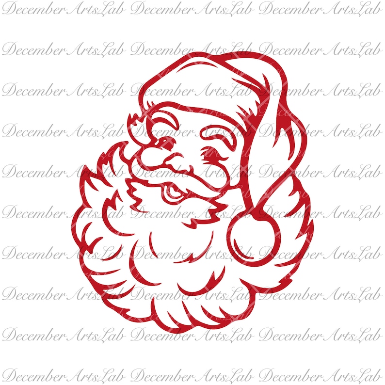 Vintage Santa svg, old school father christmas, Santa Face s | Inspire ...