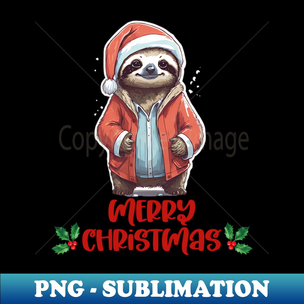 Christmas Sloth - PNG Transparent Digital Download File for | Inspire ...