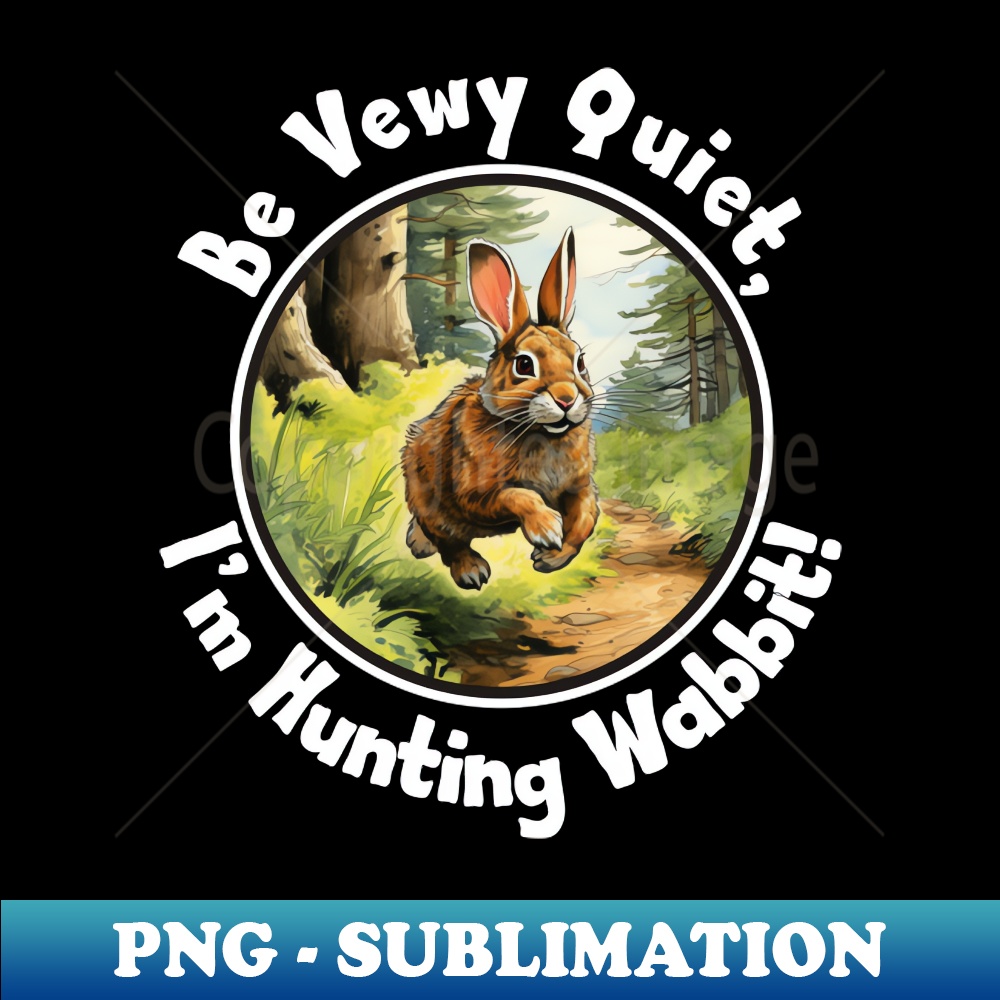 Be very quiet Im hunting wabbit - PNG Transparent Sublimatio - Inspire ...