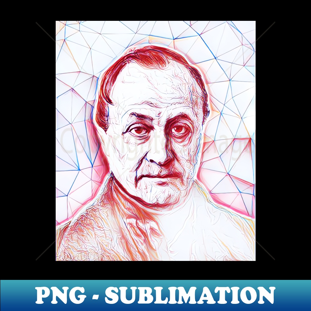 Auguste Comte Portrait Auguste Comte Artwork Line Art - In | Inspire Uplift
