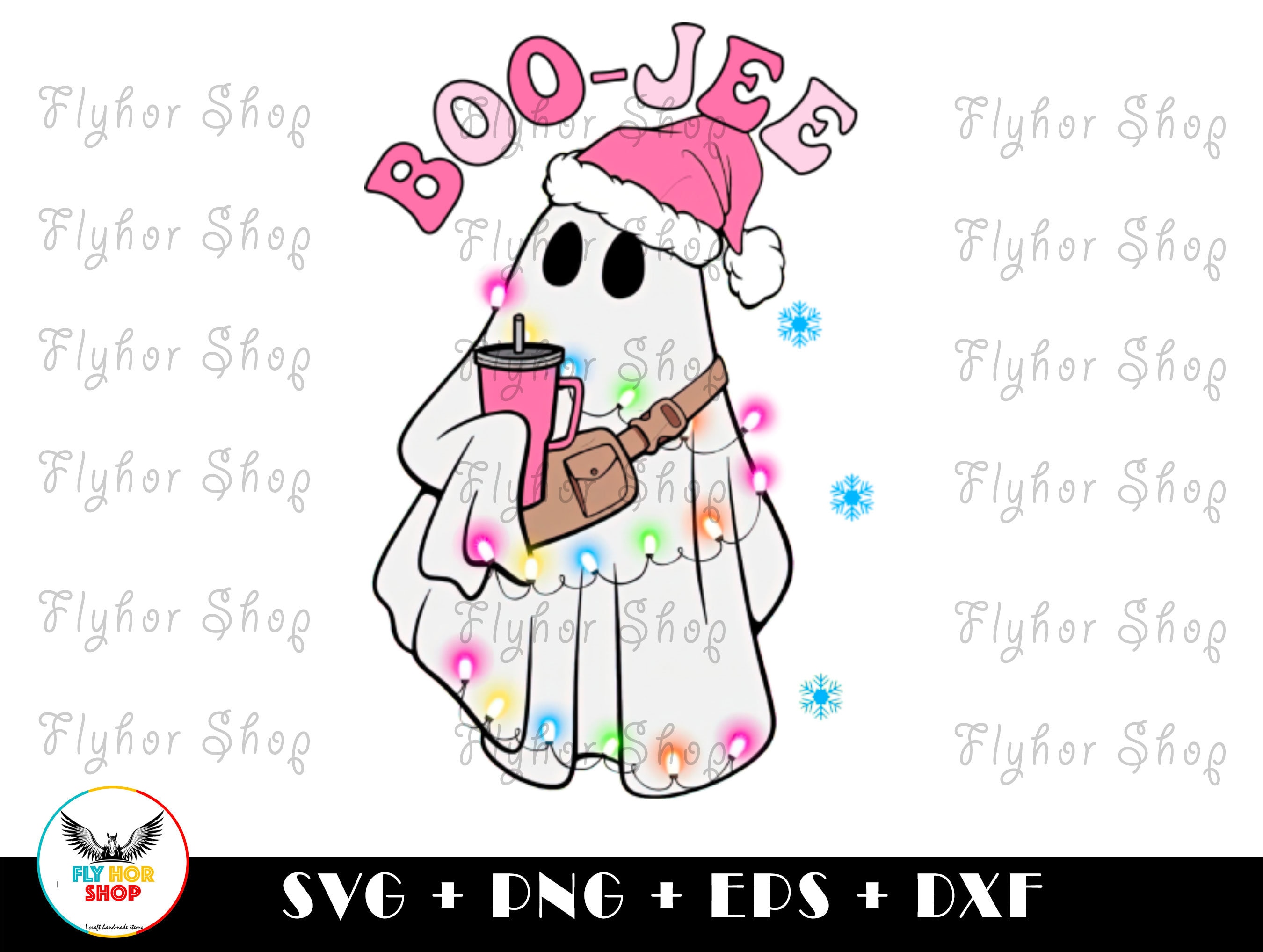 Ghost Christmas Boo-jee SVG PNG - Digital Art work designd b | Inspire ...