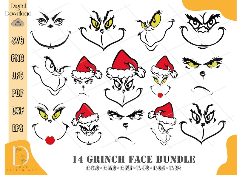 Grinch Face Svg, Grinch face Png, Christmas Svg, Grinch Svg, - Inspire ...