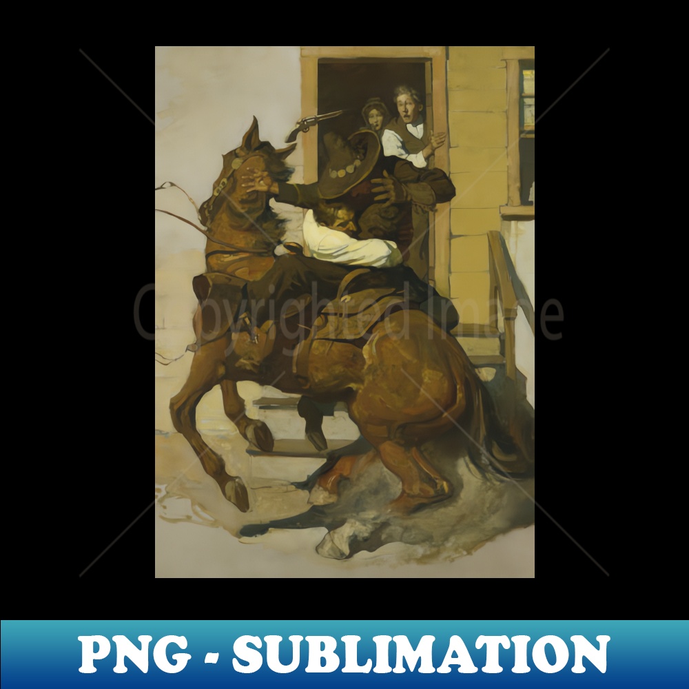 Cowboys Fight At The Bar - Vintage Western American Art - Ex | Inspire ...