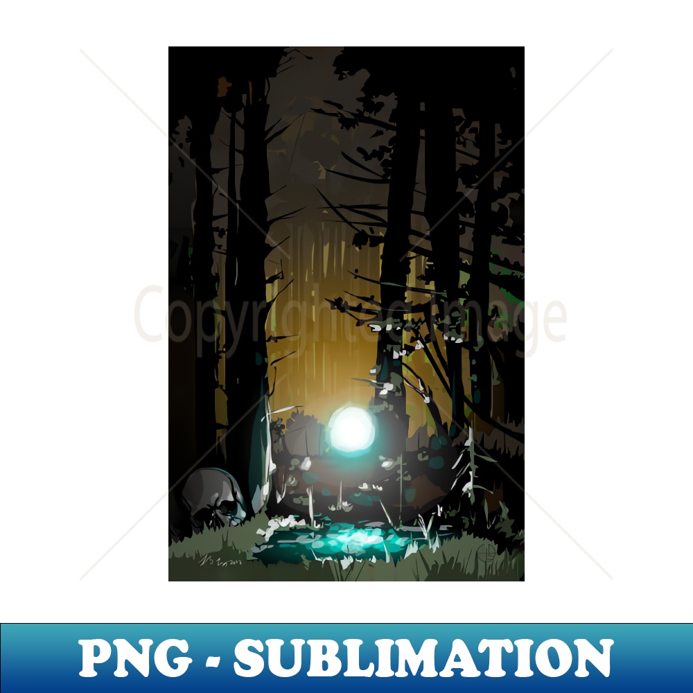 WISPWISP dark forest with will o the wisp foxfire skull tree | Inspire ...