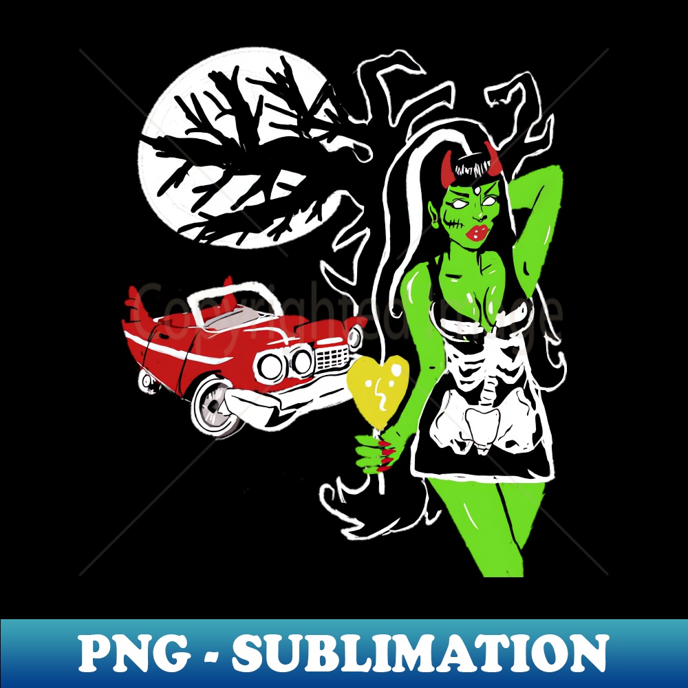 Hot Rod Zombie Pinup Gothabilly Rockabilly Punk - PNG Transp | Inspire ...