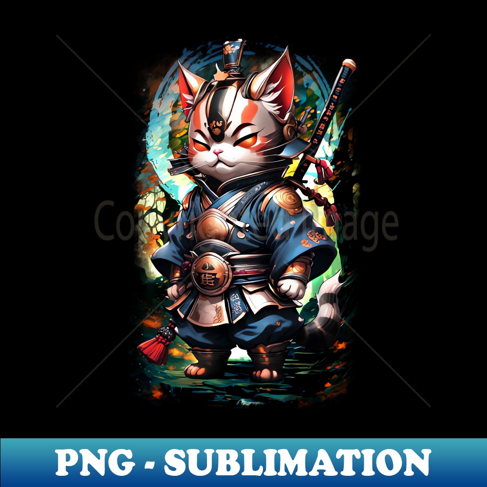 Samurai Cat 12 - Modern Sublimation PNG File - Bring Your De | Inspire ...