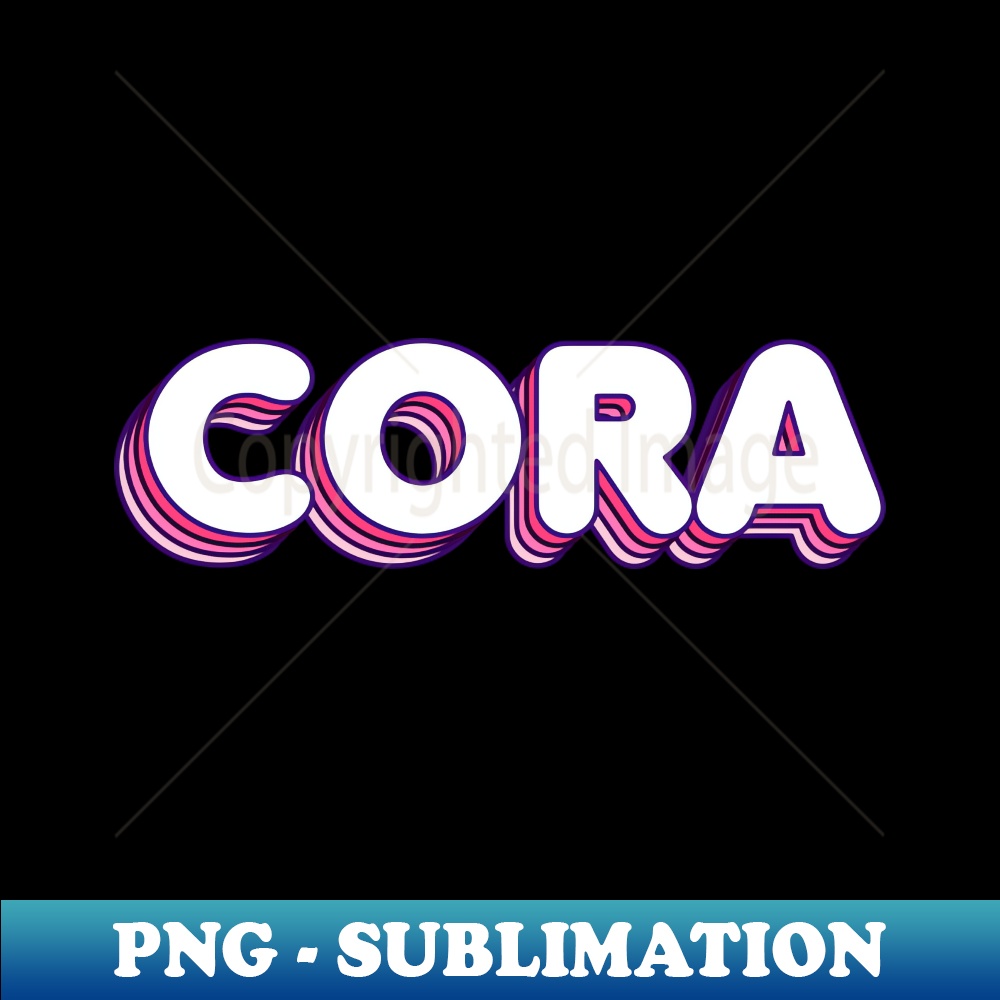 Pink Layers Cora Name Label - PNG Transparent Sublimation De | Inspire ...