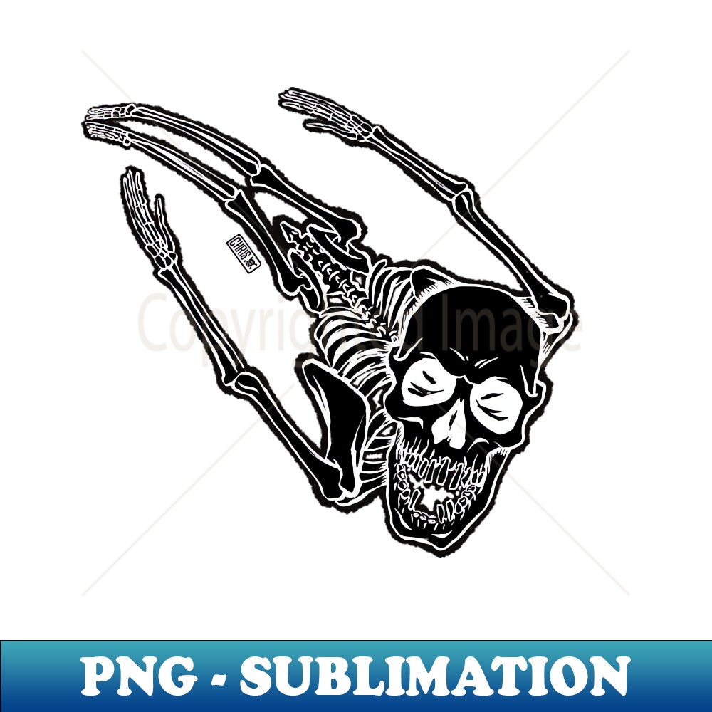 Flying Skellie black - PNG Transparent Sublimation File - F - Inspire ...