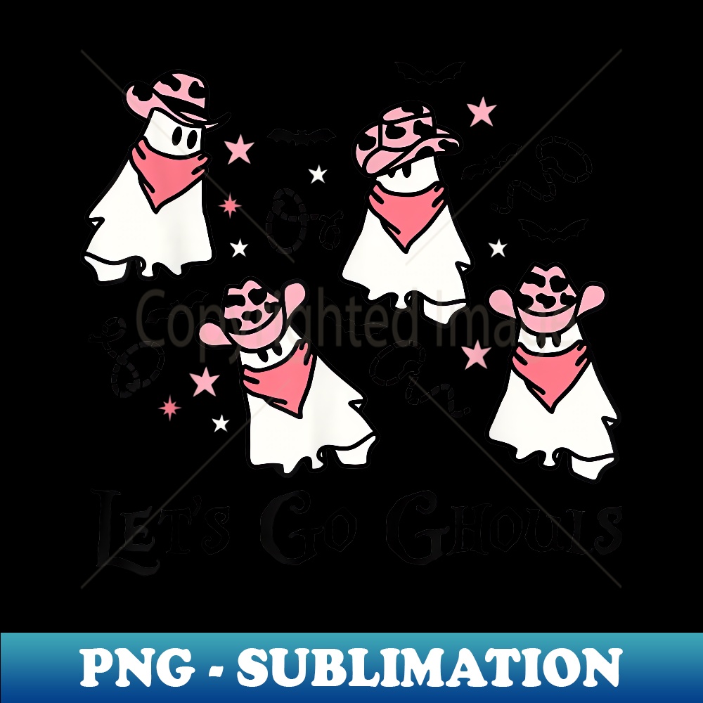 Funny Ghost Cowgirl Lets Go Ghouls Western Country Halloween - Inspire ...