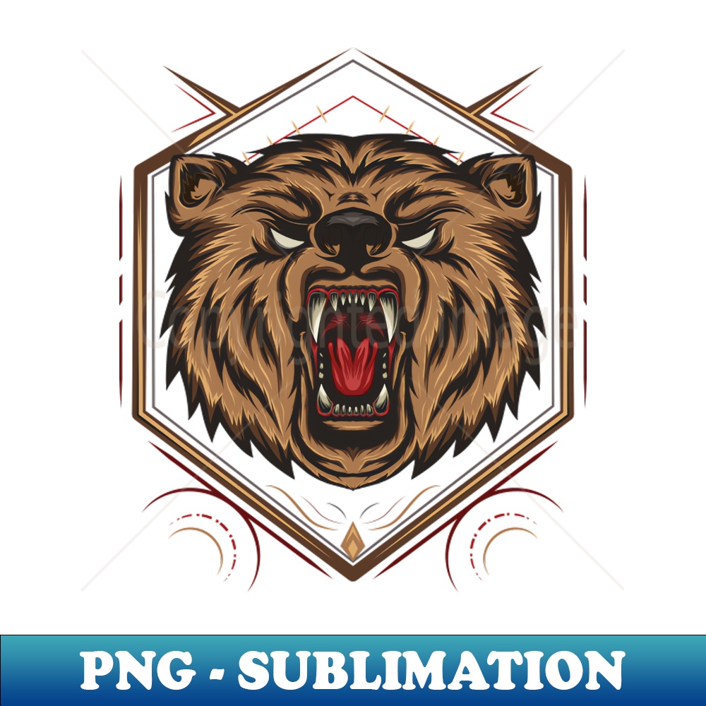 Angry bear illustration - PNG Transparent Sublimation Design | Inspire ...