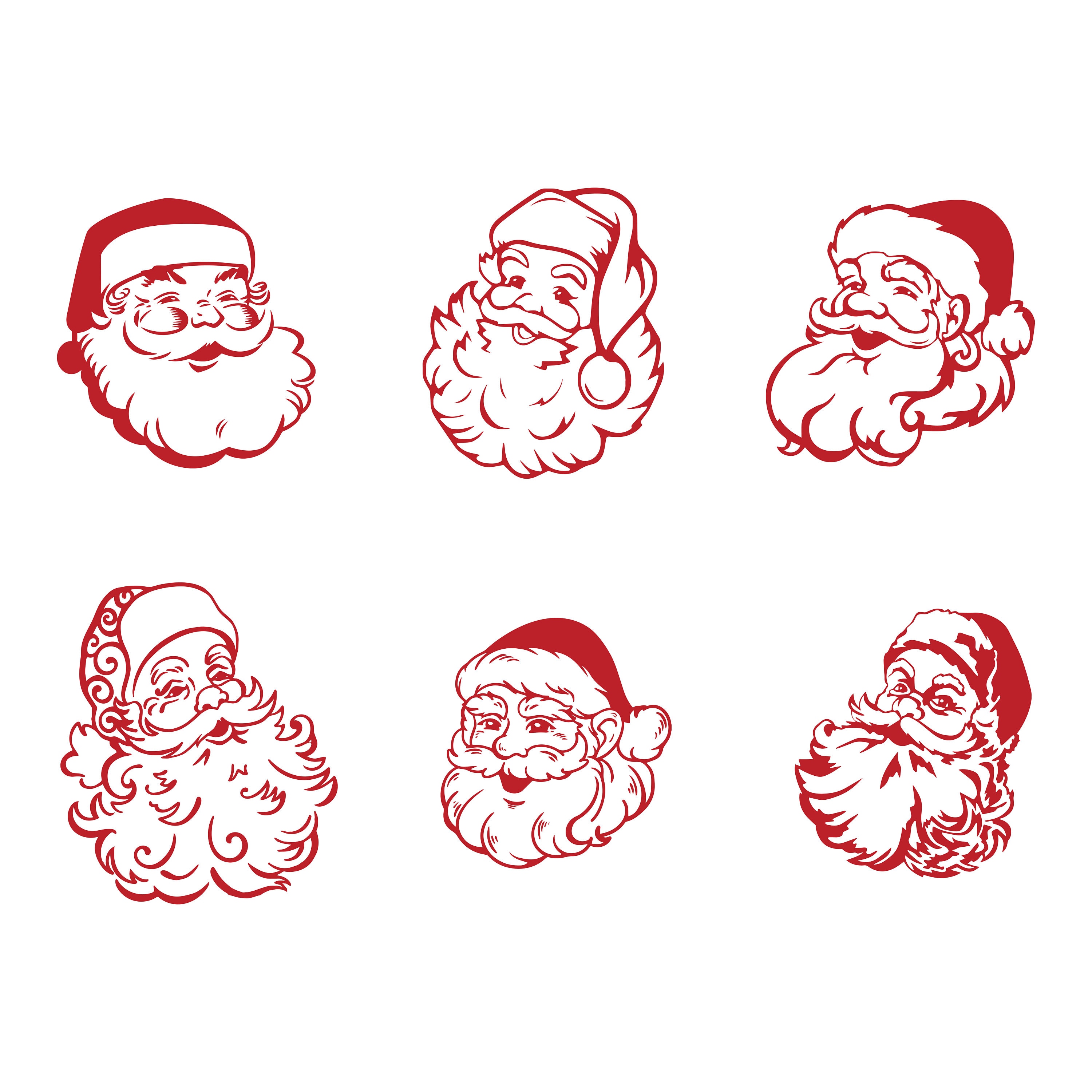 Vintage Santa svg, old school father christmas, Santa Face s | Inspire ...