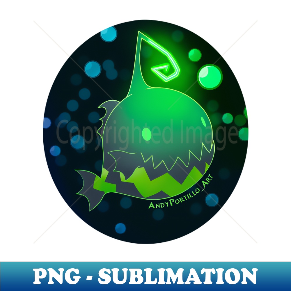 Glowing Angler Fish - PNG Transparent Digital Download File | Inspire ...