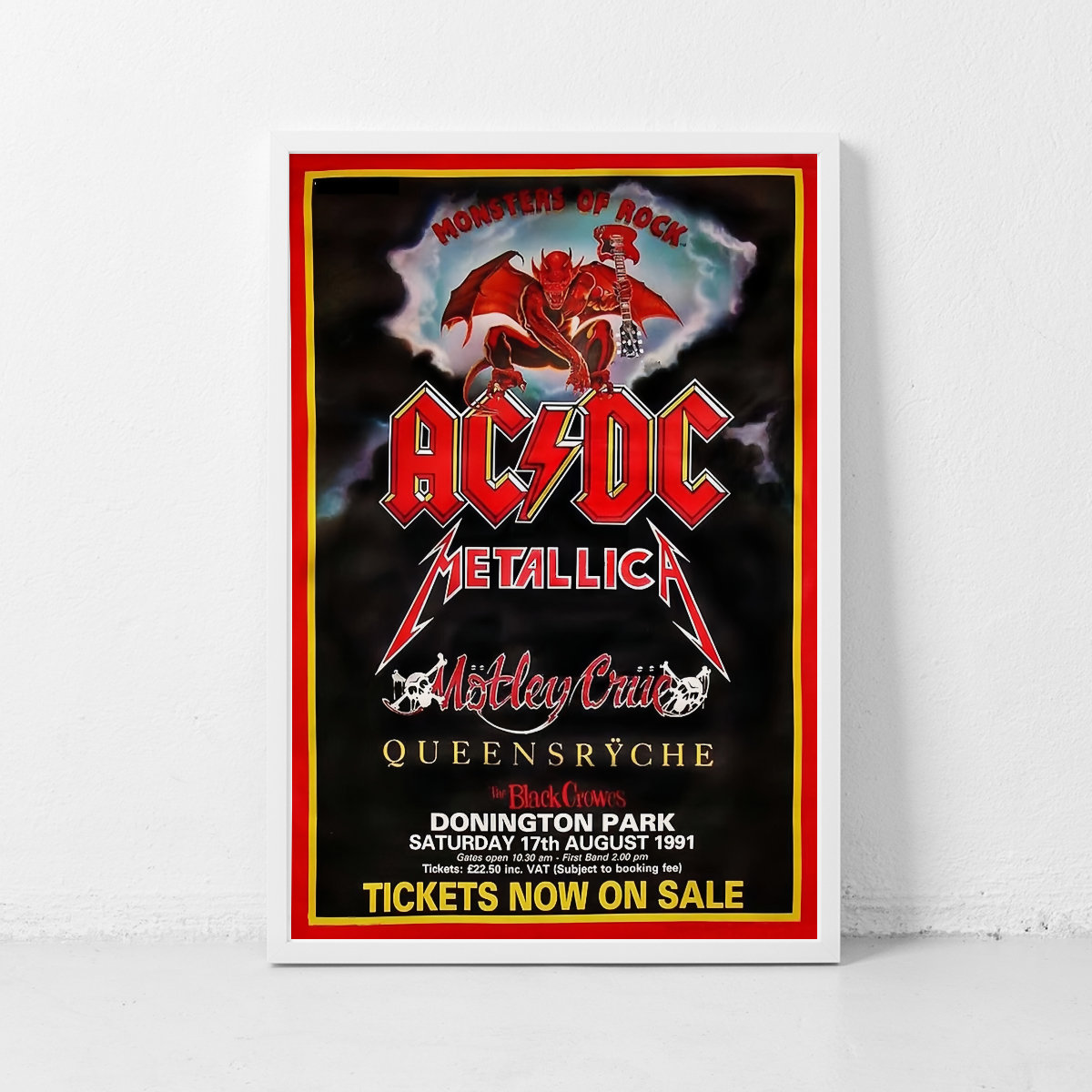 ACDC Music Gig Concert Poster, Classic Retro Rock Vintage Wa | Inspire ...