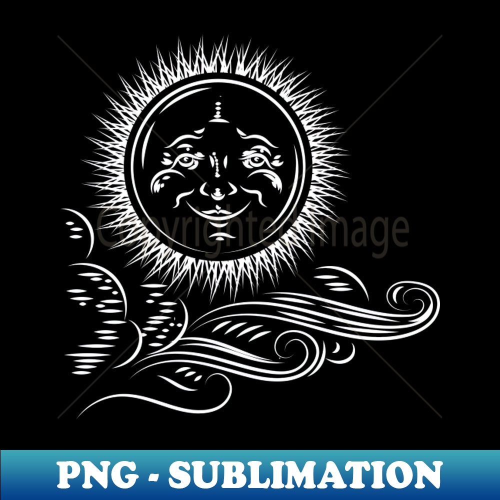 Old fashioned Sun illustration - PNG Sublimation Digital Dow - Inspire ...