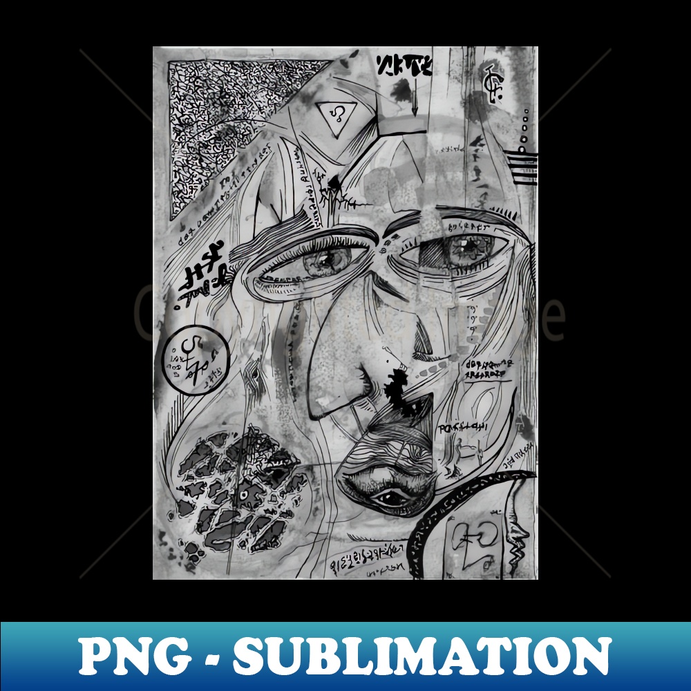 Abstract Uncoloured Haze - Retro PNG Sublimation Digital Dow - Inspire ...