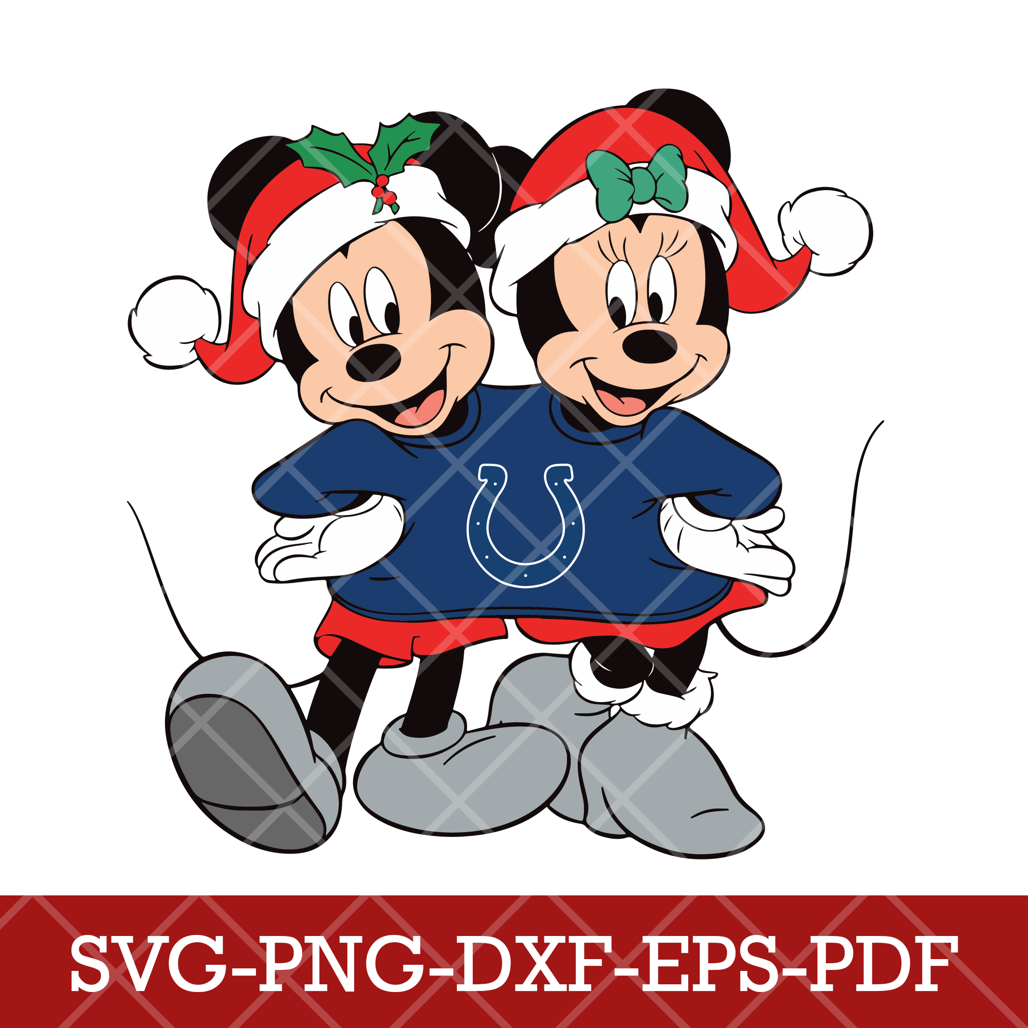 Indianapolis Colts_mickey christmas 11,SVG,DXF,EPS,PNG,digit - Inspire ...